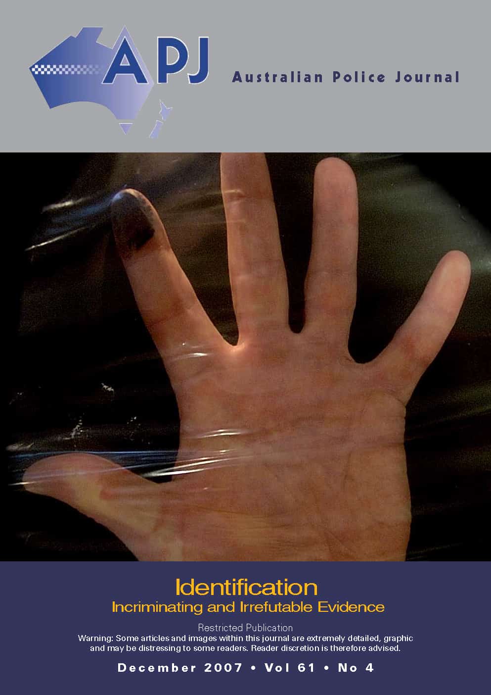 December 2007 - Australian Police Journal